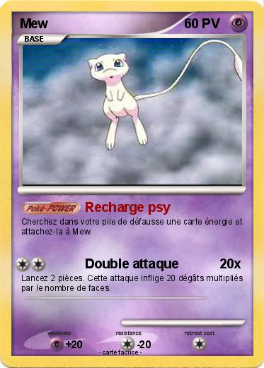Pokémon Mew 4755 4755 - Recharge psy - Ma carte Pokémon