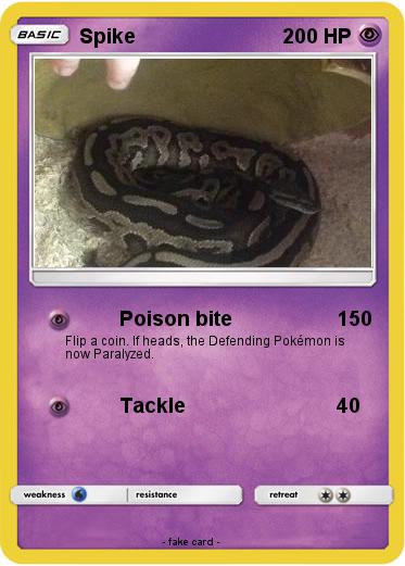 Pokémon Spike 629 629 - Poison bite - My Pokemon Card