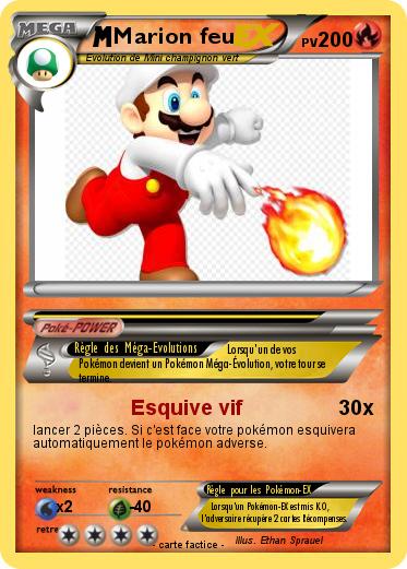 Pokémon Marion feu - Esquive vif - Ma carte Pokémon
