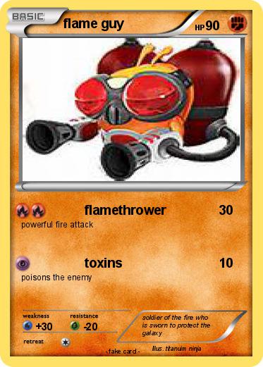 Pokémon flame guy - flamethrower - My Pokemon Card