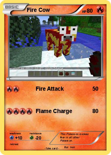 Pokémon Fire Cow 4 4 - Fire Attack - My Pokemon Card