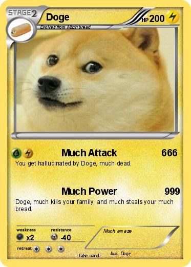 Pokémon Doge 2098 2098 - Much Attack 666 - My Pokemon Card