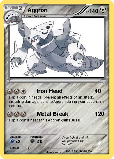 Pokémon Aggron 354 354 - Iron Head - My Pokemon Card