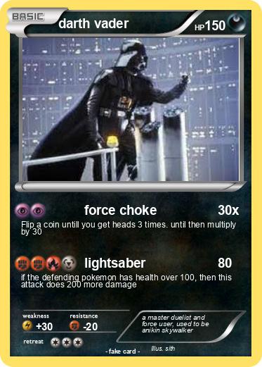 Pokémon darth vader 2041 2041 - force choke - My Pokemon Card