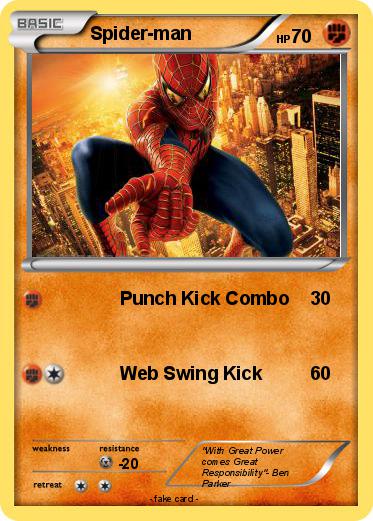 Pokémon Spider man 587 587 - Punch Kick Combo - My Pokemon Card