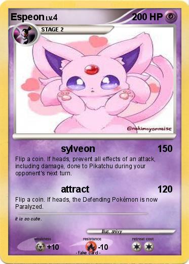 Pokémon Espeon 911 911 - sylveon - My Pokemon Card