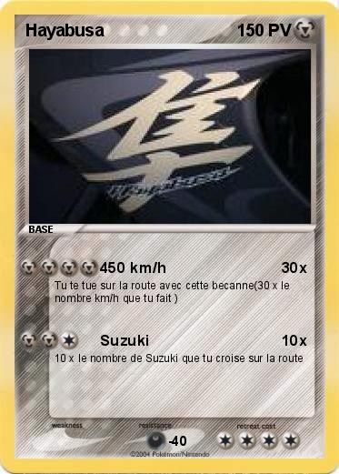 Pokémon Hayabusa - 450 km/h - Ma carte Pokémon