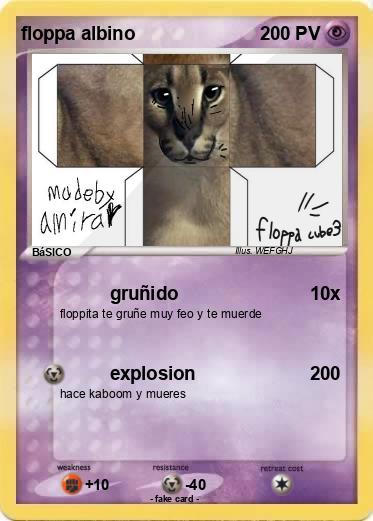 Pokémon floppa albino 1 1 - gruñido - Mi carta pokémon