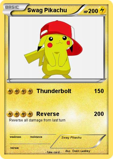 Pokémon Swag Pikachu 47 47 - Thunderbolt - My Pokemon Card