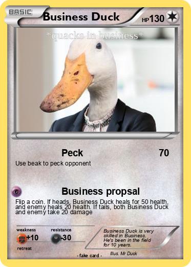 Pokémon Business Duck 1 1 - Peck - My Pokemon Card