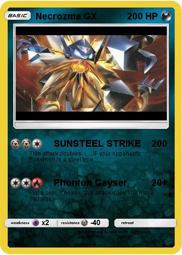Pokémon Necrozma GX 14 14 - SUNSTEEL STRIKE - My Pokemon Card