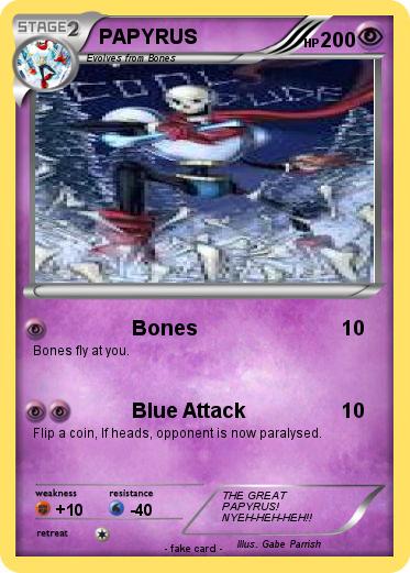 Pokémon PAPYRUS 387 387 - Bones - My Pokemon Card