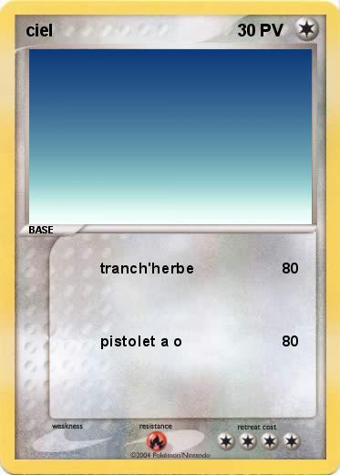 Pokémon ciel - tranch'herbe - Ma carte Pokémon