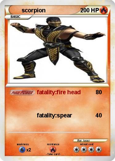 Pokémon scorpion 217 217 - fatality:fire head - My Pokemon Card