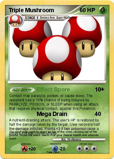 Pokémon Triple Mushroom - Effect Spore - My Pokemon Card