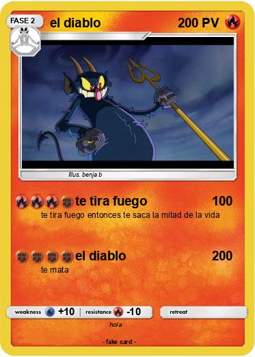 Pokémon el diablo 48 48 - te tira fuego - Mi carta pokémon