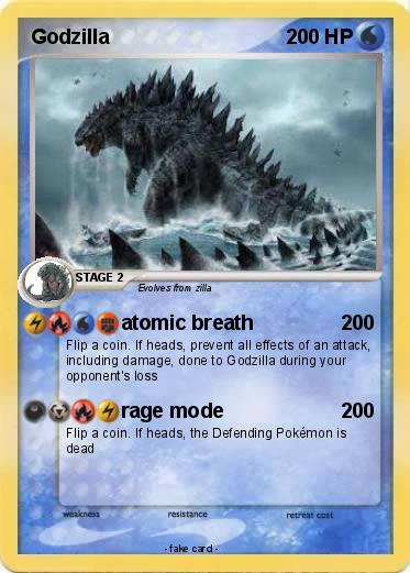Pokémon Godzilla 2437 2437 - atomic breath - My Pokemon Card