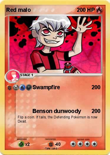 Pokémon Red malo - Swampfire - My Pokemon Card