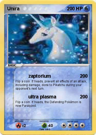 Pokémon Unira 1 1 - zaptorium - My Pokemon Card