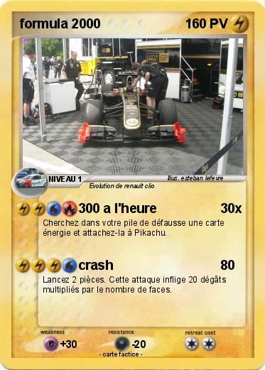 Pokémon formula 2000 2000 - 300 a l'heure - Ma carte Pokémon