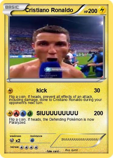 Pokémon Cristiano Ronaldo 790 790 - kick - My Pokemon Card