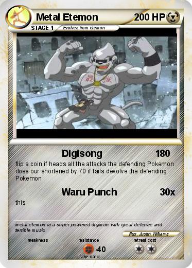 Pokémon Metal Etemon - Digisong 1 - My Pokemon Card