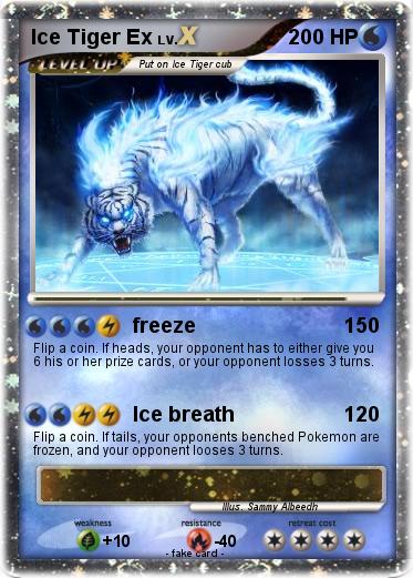Pokémon Ice Tiger Ex 1 1 - freeze - My Pokemon Card