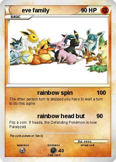 Pokémon eve family - rainbow spin - My Pokemon Card