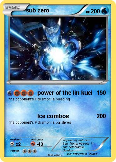 Pokémon sub zero 482 482 - power of the lin kuei - My Pokemon Card