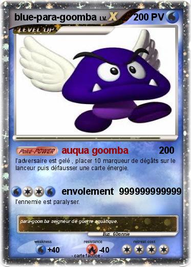 Pokémon blue para goomba - auqua goomba - Ma carte Pokémon
