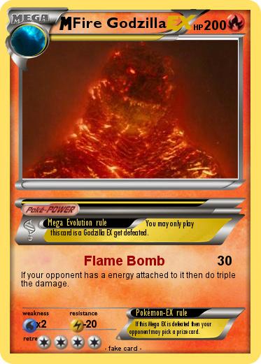 Pokémon Fire Godzilla 11 11 - Flame Bomb - My Pokemon Card