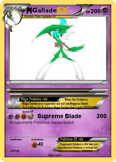 Pokémon Gallade 406 406 - Supreme Blade - My Pokemon Card