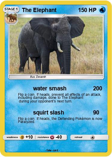 Pokémon The Elephant 2 2 - water smash - My Pokemon Card