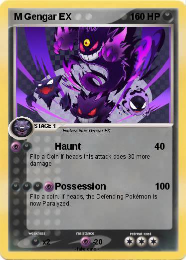 Pokémon M Gengar EX 49 49 - Haunt - My Pokemon Card