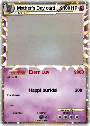 Pokémon Mother s Day card 9 9 - Etern Luv 9000 - My Pokemon Card