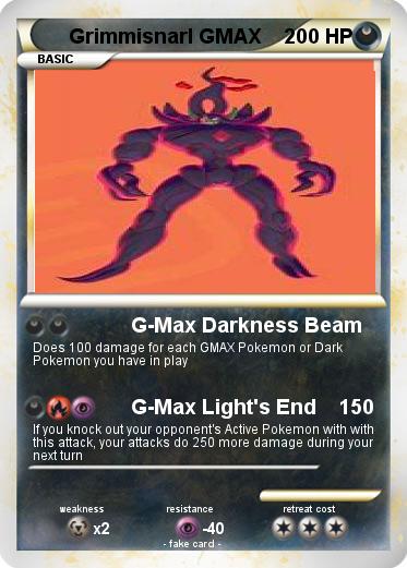 Pokémon Grimmisnarl GMAX - G-Max Darkness Beam - My Pokemon Card
