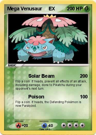 Pokémon Mega Venusaur EX 2 2 - Solar Beam - My Pokemon Card