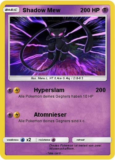 Pokémon Shadow Mew 126 126 - Hyperslam - My Pokemon Card