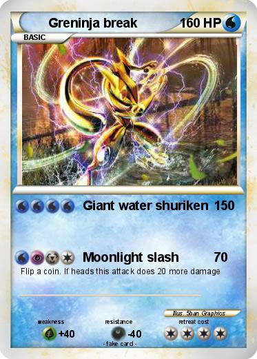Pokémon Greninja break 3 3 - Giant water shuriken - My Pokemon Card