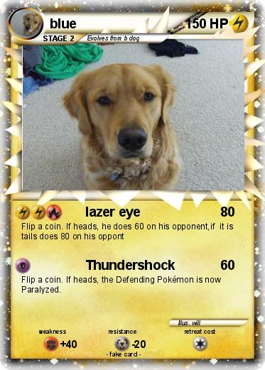 Pokémon blue 301 301 - lazer eye - My Pokemon Card