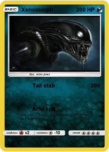 Pokémon Xenomorph 285 285 - Tail stab - My Pokemon Card