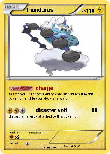 Pokémon thundurus 268 268 - charge - My Pokemon Card