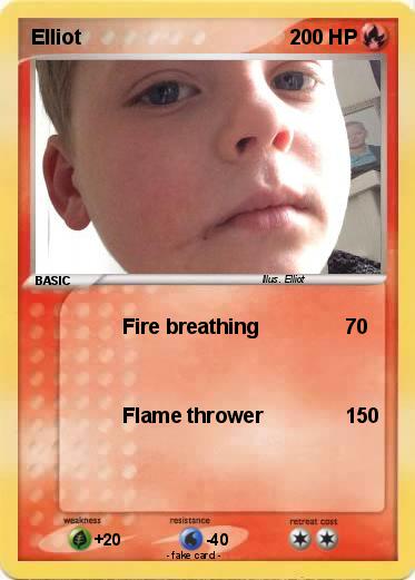 Pokémon Elliot 142 142 - Fire breathing - My Pokemon Card