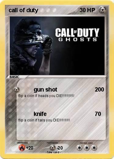 Pokémon call of duty 639 639 - gun shot - My Pokemon Card