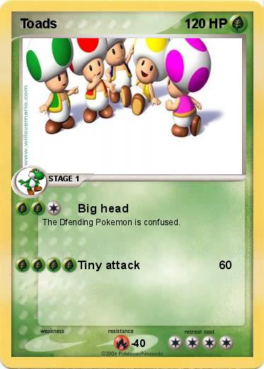 Pokémon Toads - Big head - My Pokemon Card
