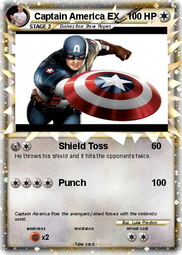 Pokémon Captain America EX 1 1 - Shield Toss - My Pokemon Card