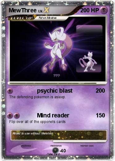 Pokémon MewThree 746 746 - psychic blast - My Pokemon Card