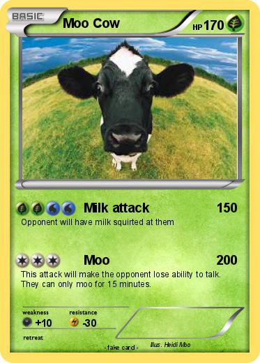 Pokémon Moo Cow 11 11 - Milk attack - My Pokemon Card