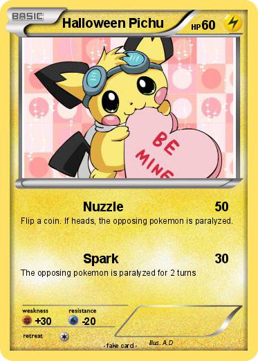 Pokémon Valentine Pichu - Nuzzle - My Pokemon Card