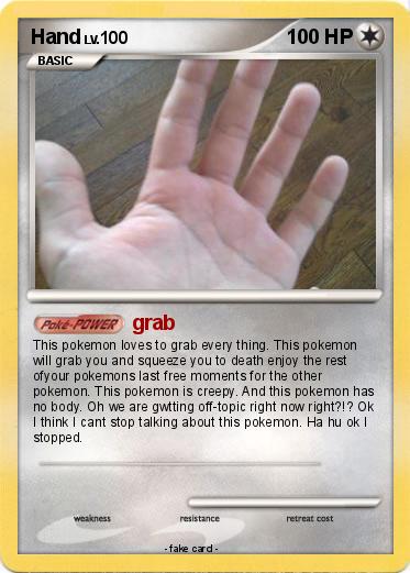 Pokémon Hand 124 124 - grab - My Pokemon Card
